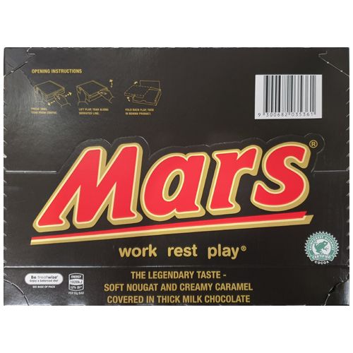 Mars Chocolate Bar 47G 50 Pack – Bulk Lollies NZ